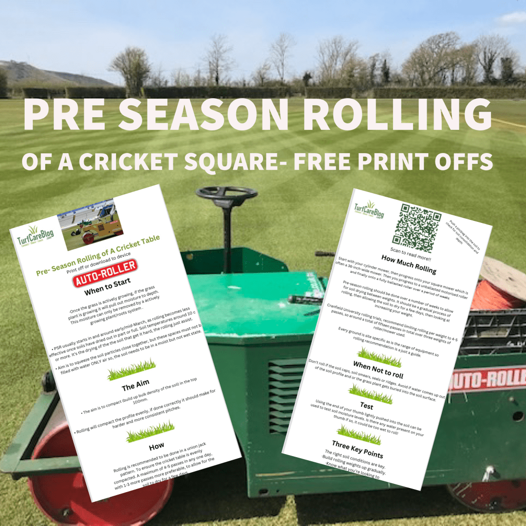 Pre-Season Rolling of a Cricket Table | TurfCareBlog