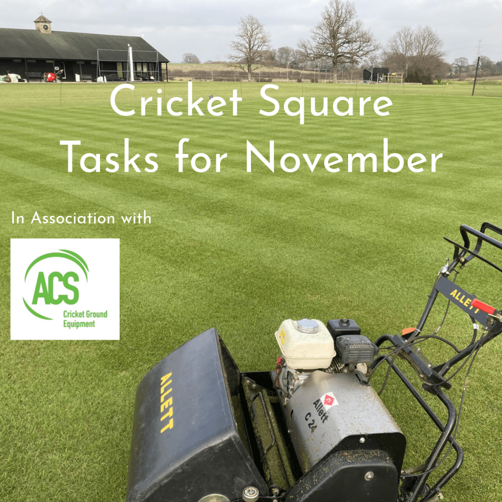 Cricket Square Tasks for November | TurfCareBlog